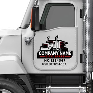 Premium Truck Decals - Pair of 2- US DOT Truck Decal- Number Lettering ...