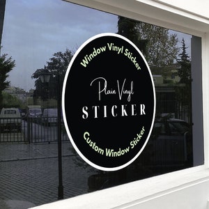 Premium Custom Window Sticker - Vinyl Printed Stickers - Personalized ...