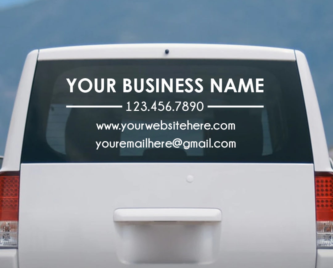 Custom Business Advertising Decal, Car Business Decal, Car Custom Decal ...