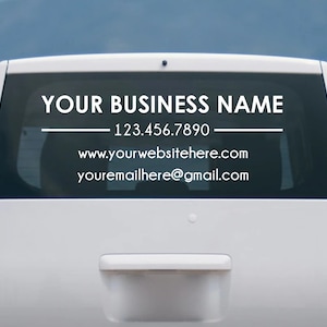 Custom Business Advertising Decal, Car Business Decal, Car Custom Decal ...