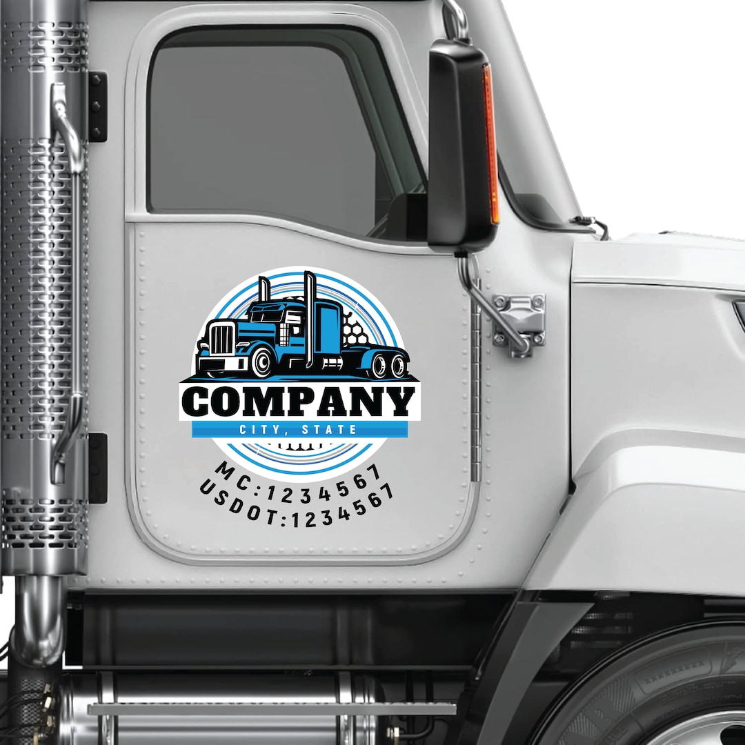 Custom Truck Door Decals for Business Branding - Personalized Lettering ...
