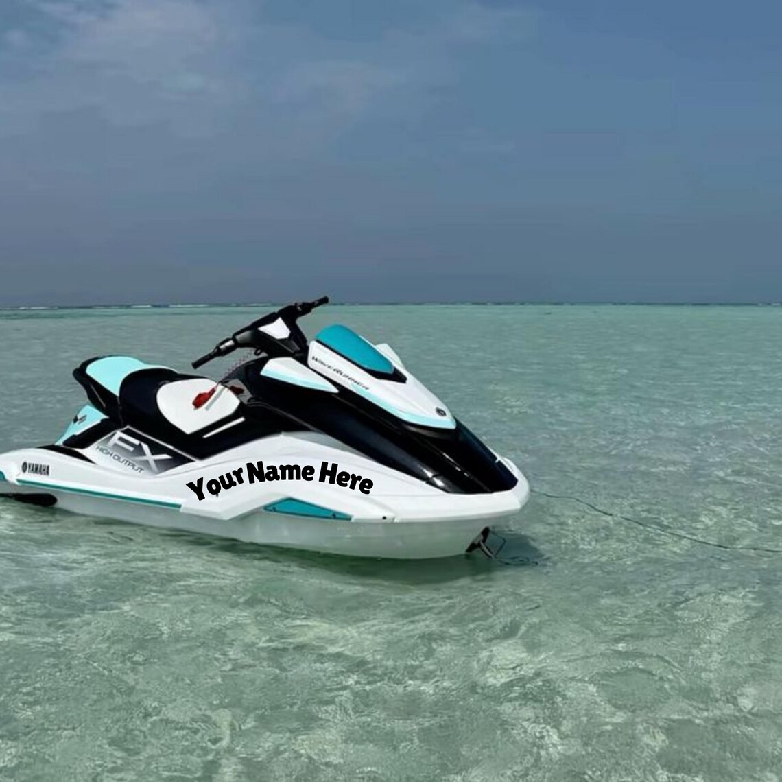 Custom Jet Ski Decal | Personalized Vinyl Name Sticker | Waterproof One ...