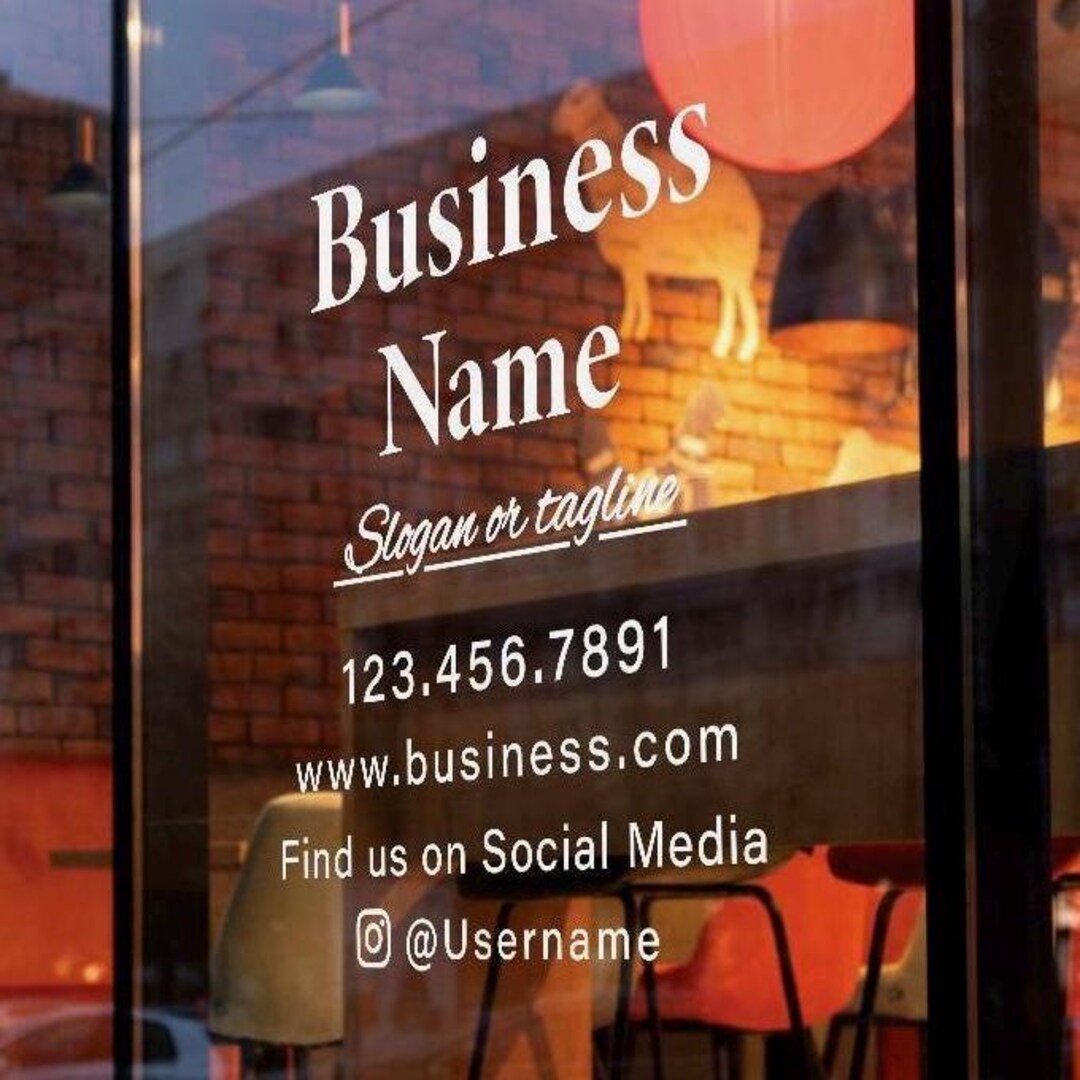 Personalized Window Decals - Storefront Windows Signs - Storefront ...