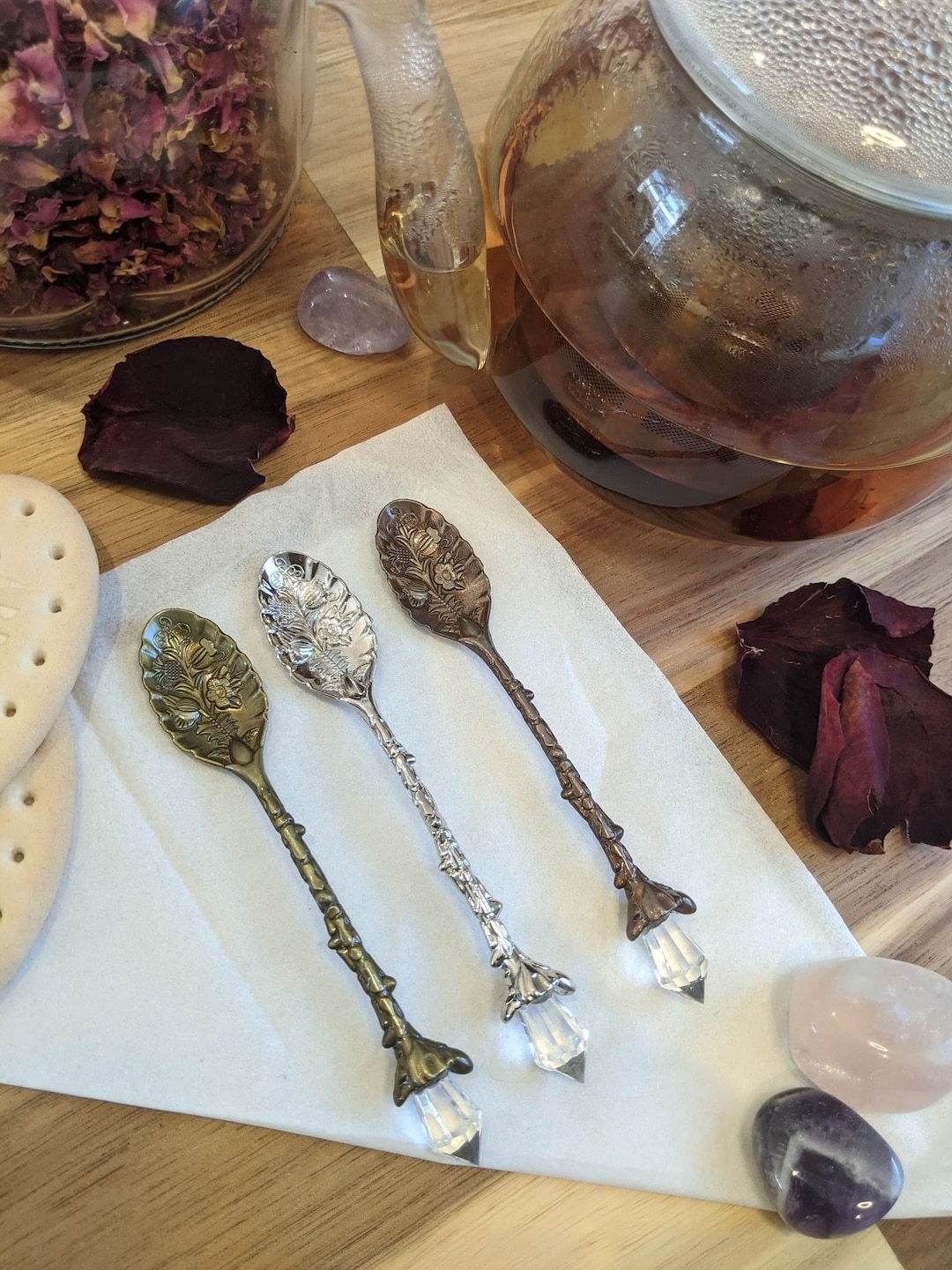 Crystal Small Spoon | Witch Spoon | Fairy Spoon | Altar Spoon | Vintage ...