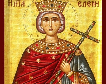 Saint Helen- Greek Orthodox Christian Byzantine Wooden Icon - Etsy