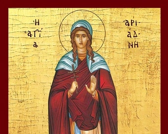 Saint Ypomoni Greek Orthodox Catholic Christian Byzantine Wooden Icon ...