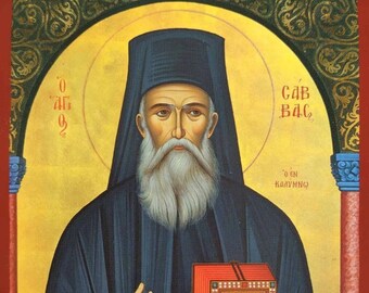 Saint Savvas Icon - Etsy