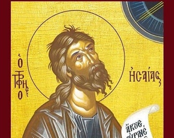 Prophet Isaiah Greek Orthodox Christian Byzantine Wooden Icon - Etsy