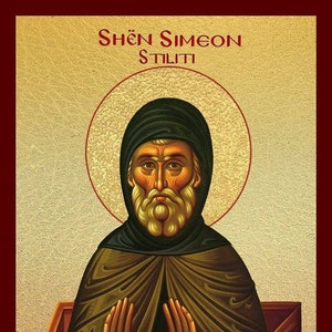 Saint Simeon Shën Simeon Orthodox Catholic Christian Byzantine Wooden ...
