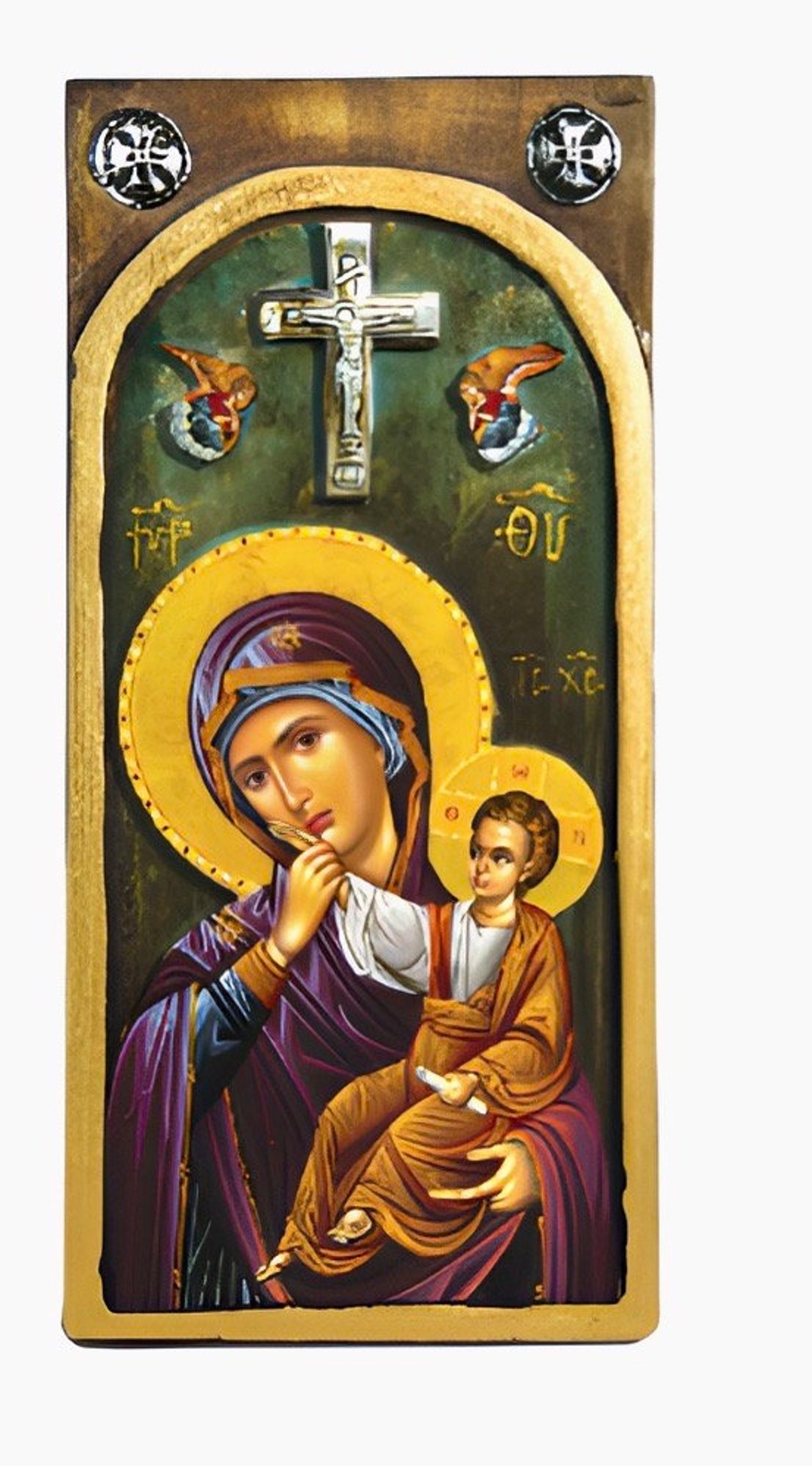 Blessed Virgin Mary With Jesus Christ- Theotokos - Greek Orthodox ...