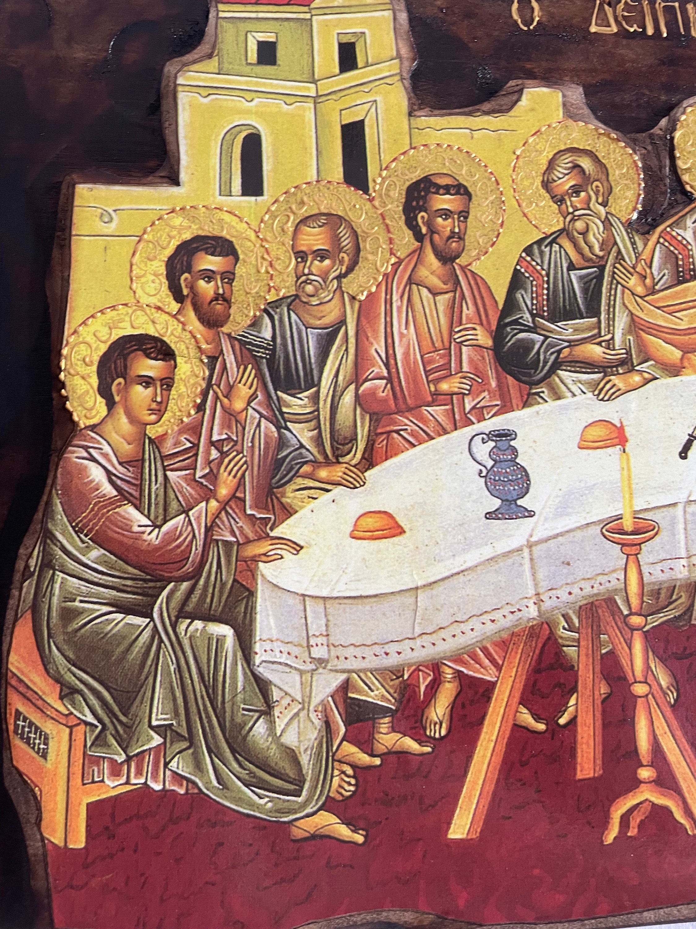 The Last Supper - Greek Orthodox Catholic Christian Byzantine Wooden ...