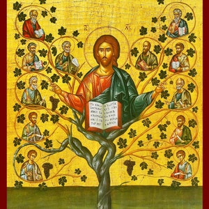 The True Vine- Greek Orthodox Catholic Christian Byzantine Wooden Icon ...