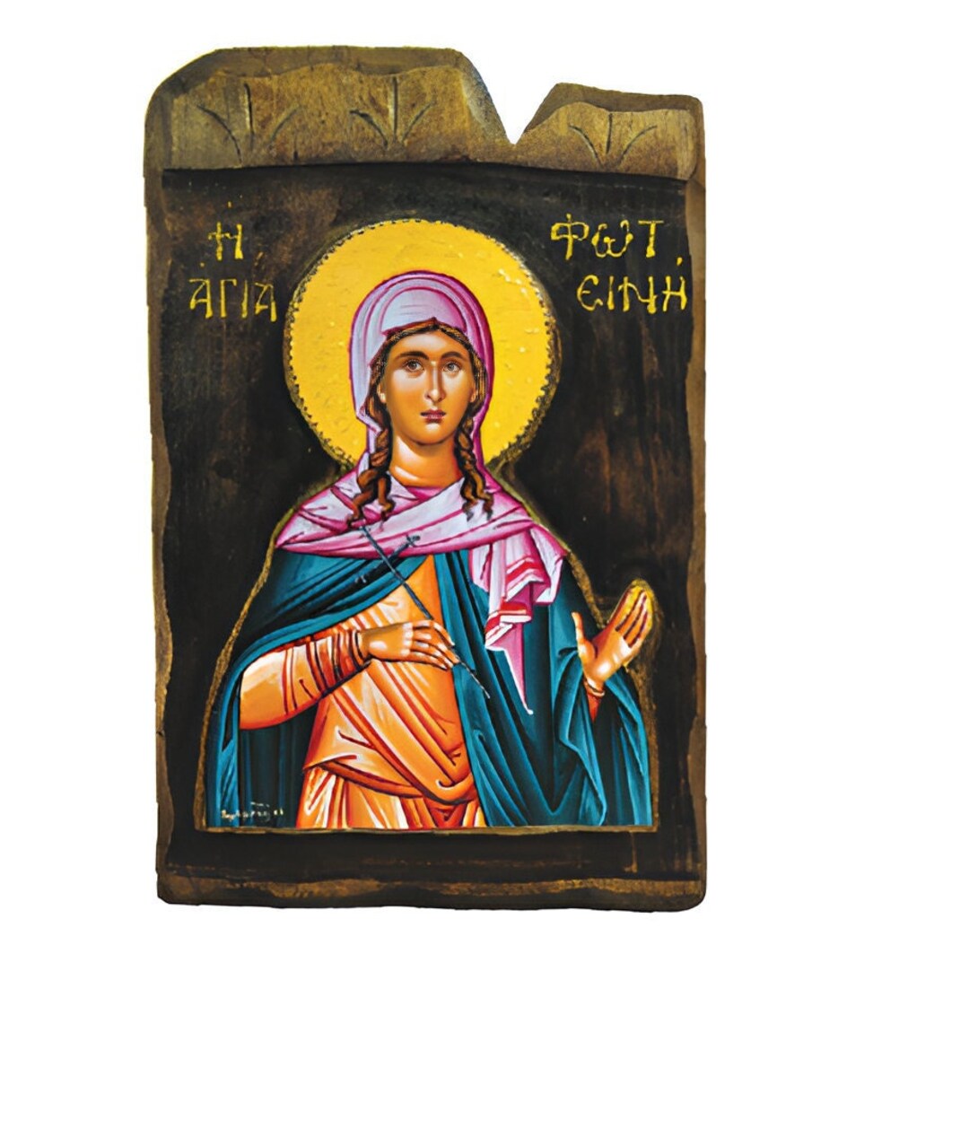 Saint Photini - Greek Orthodox Catholic Christian Byzantine Wooden Icon ...