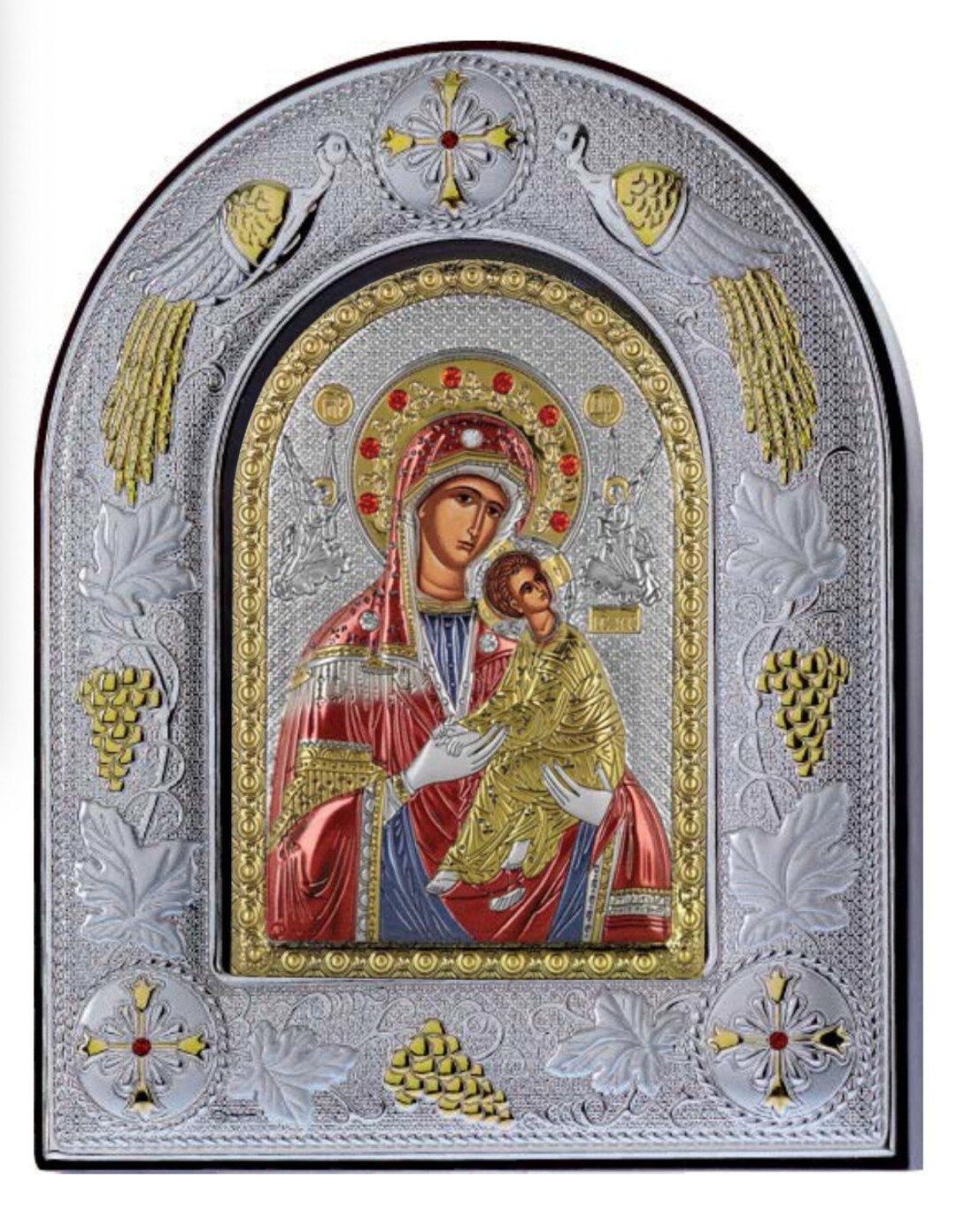 Blessed Virgin Mary With Jesus Christ- Theotokos - Greek Orthodox ...