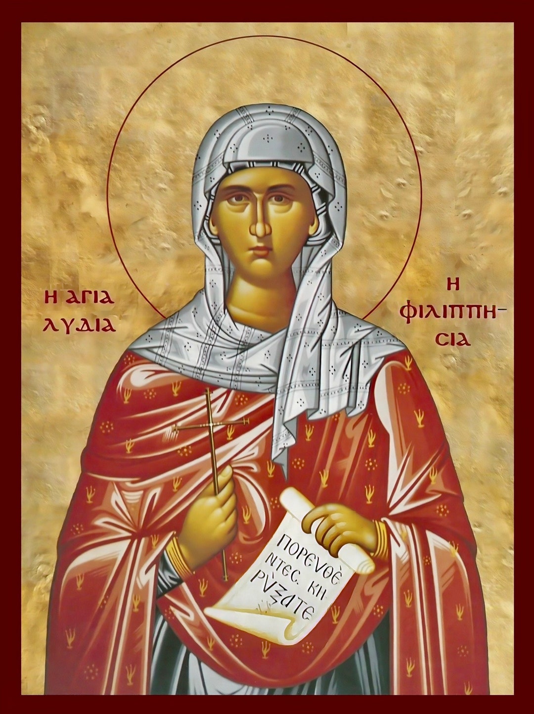 Saint Lydia- Greek Orthodox Catholic Christian Byzantine Wooden Icon - Etsy
