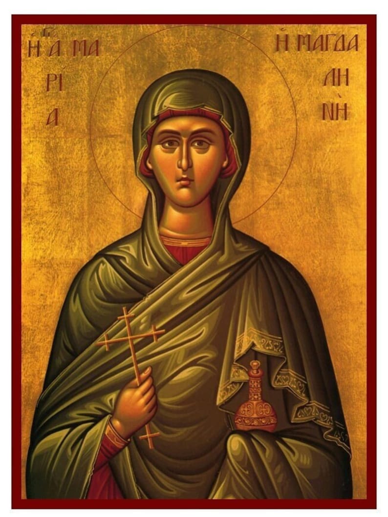 Saint Mary Magdalene Greek Orthodox Byzantine Wooden Icon - Etsy