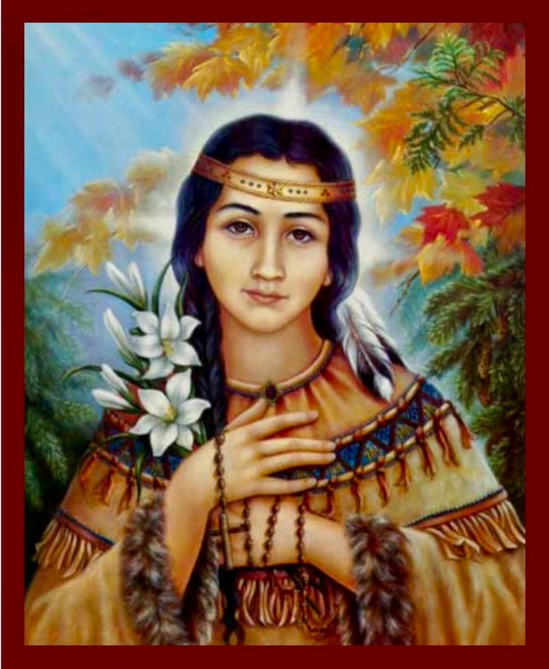 Saint Kateri Tekakwitha Handmade Catholic Orthodox Christian Wooden ...