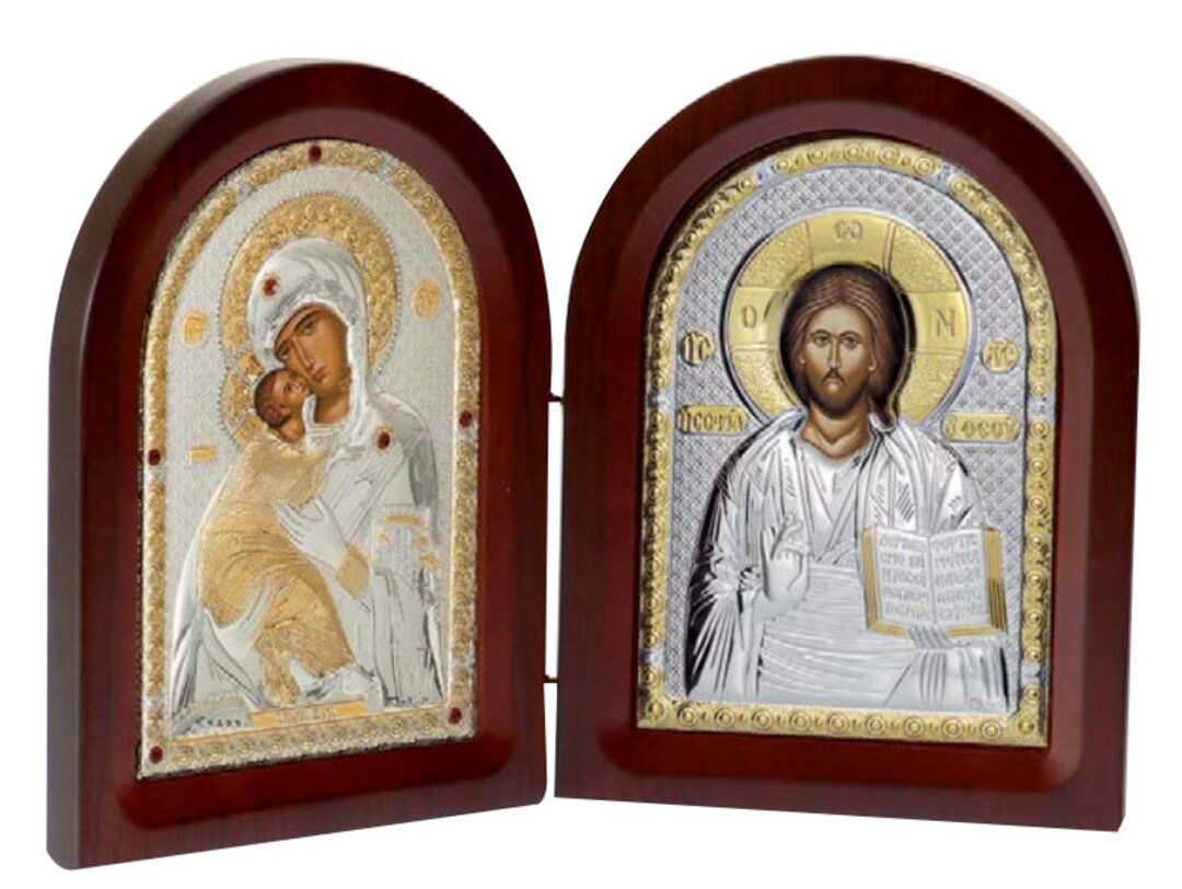 Blessed Virgin Mary With Jesus Christ Theotokos Greek Orthodox Catholic ...