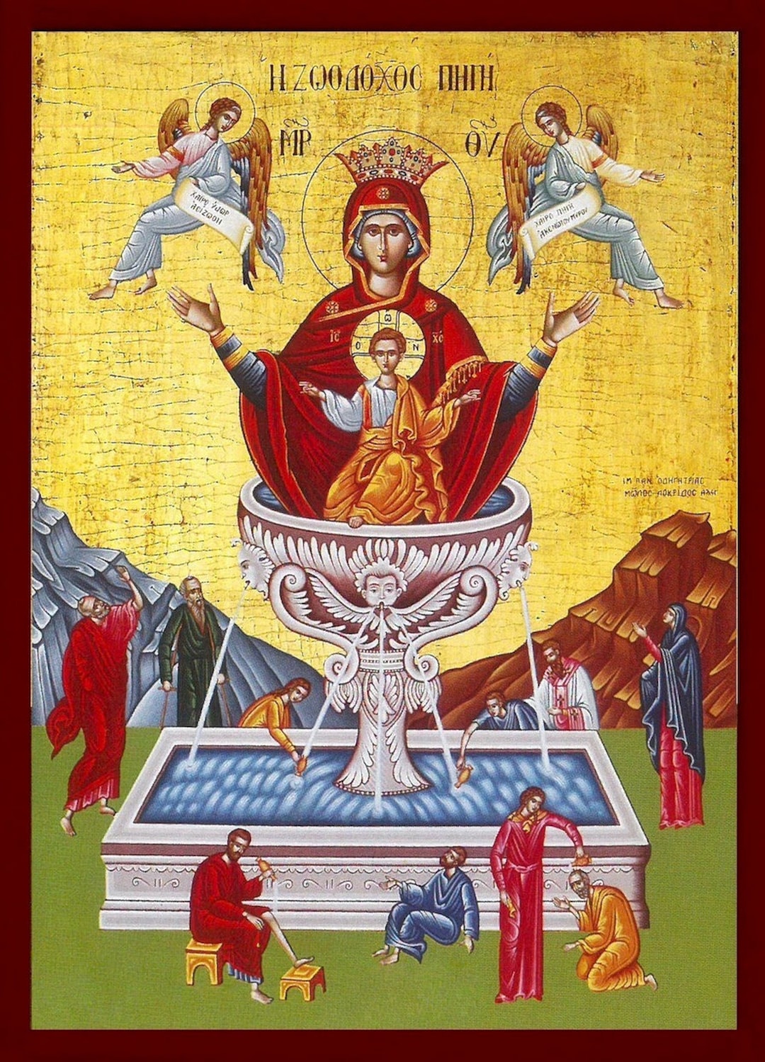 The Life Giving Spring- Blessed Virgin Mary With Jesus Christ ...