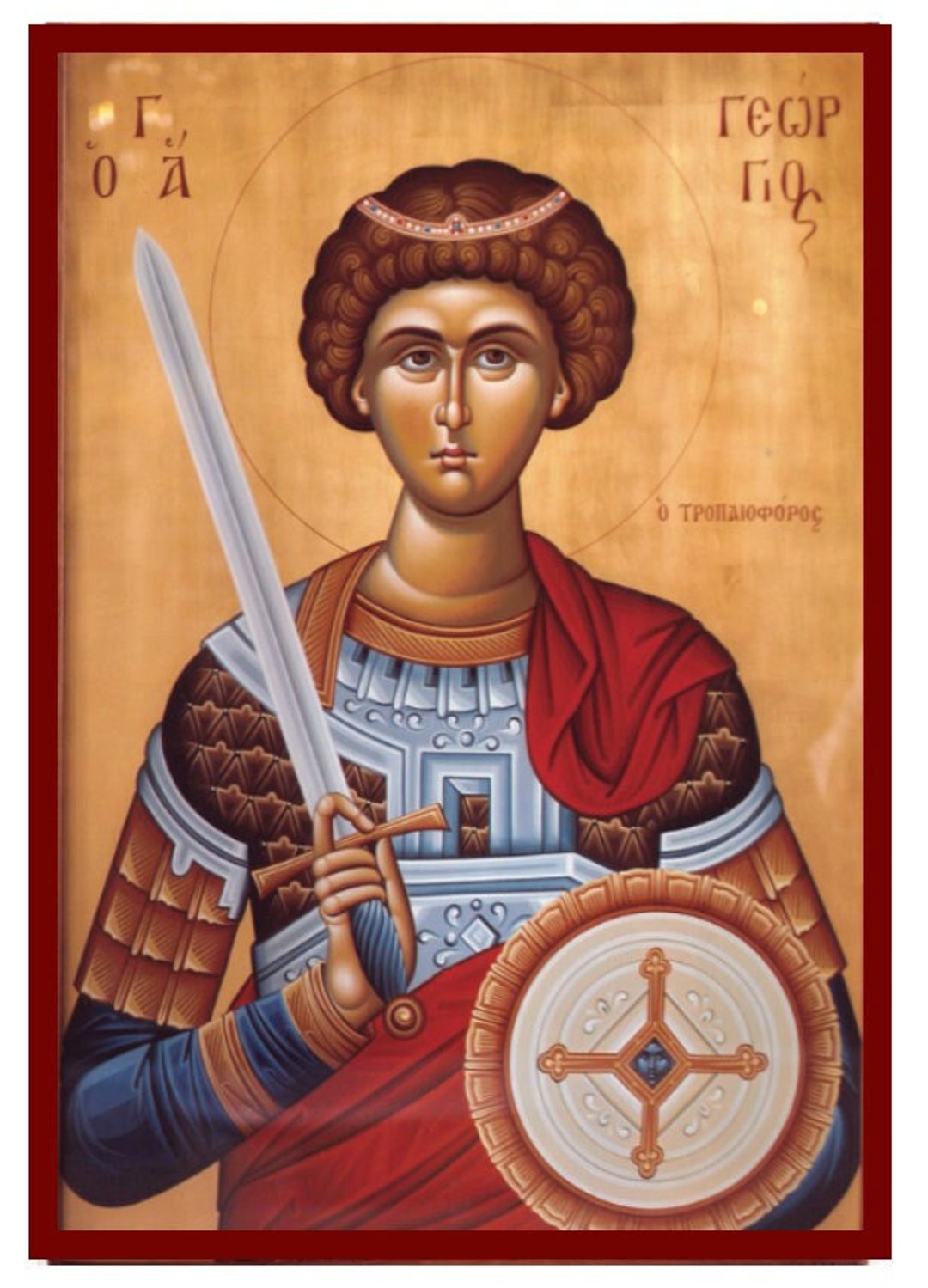 Saint George Patron Saint of Soldiers Greek Orthodox - Etsy