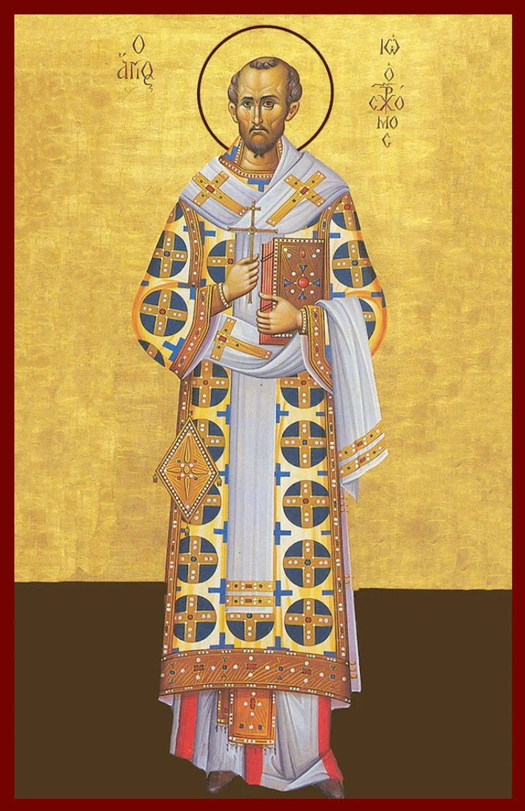 Saint John Chrysostomos- Greek Orthodox Catholic Christian Byzantine ...
