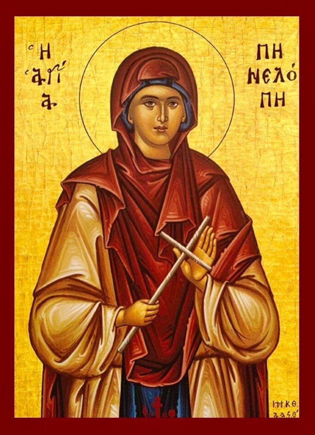 Saint Penelope- Greek Orthodox Catholic Christian Byzantine Wooden Icon ...