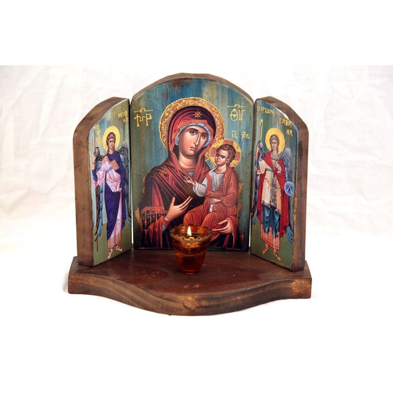 Blessed Virgin Mary With the Archangels- Theotokos - Greek Orthodox ...