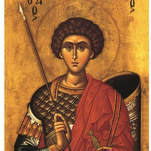 Saint George Patron Saint of Soldiers Greek Orthodox - Etsy
