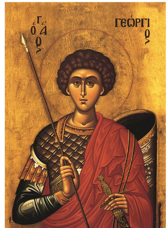 Saint George Patron Saint of Soldiers Greek Orthodox - Etsy