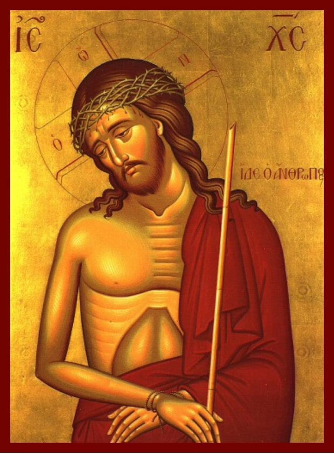 Jesus Christ Greek Orthodox Catholic Christian Byzantine Wooden Icon - Etsy