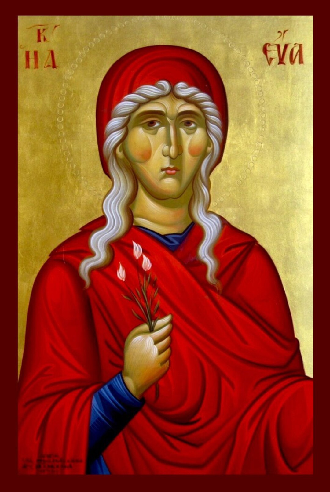 Saint Eva Greek Orthodox Catholic Christian Byzantine Wooden - Etsy