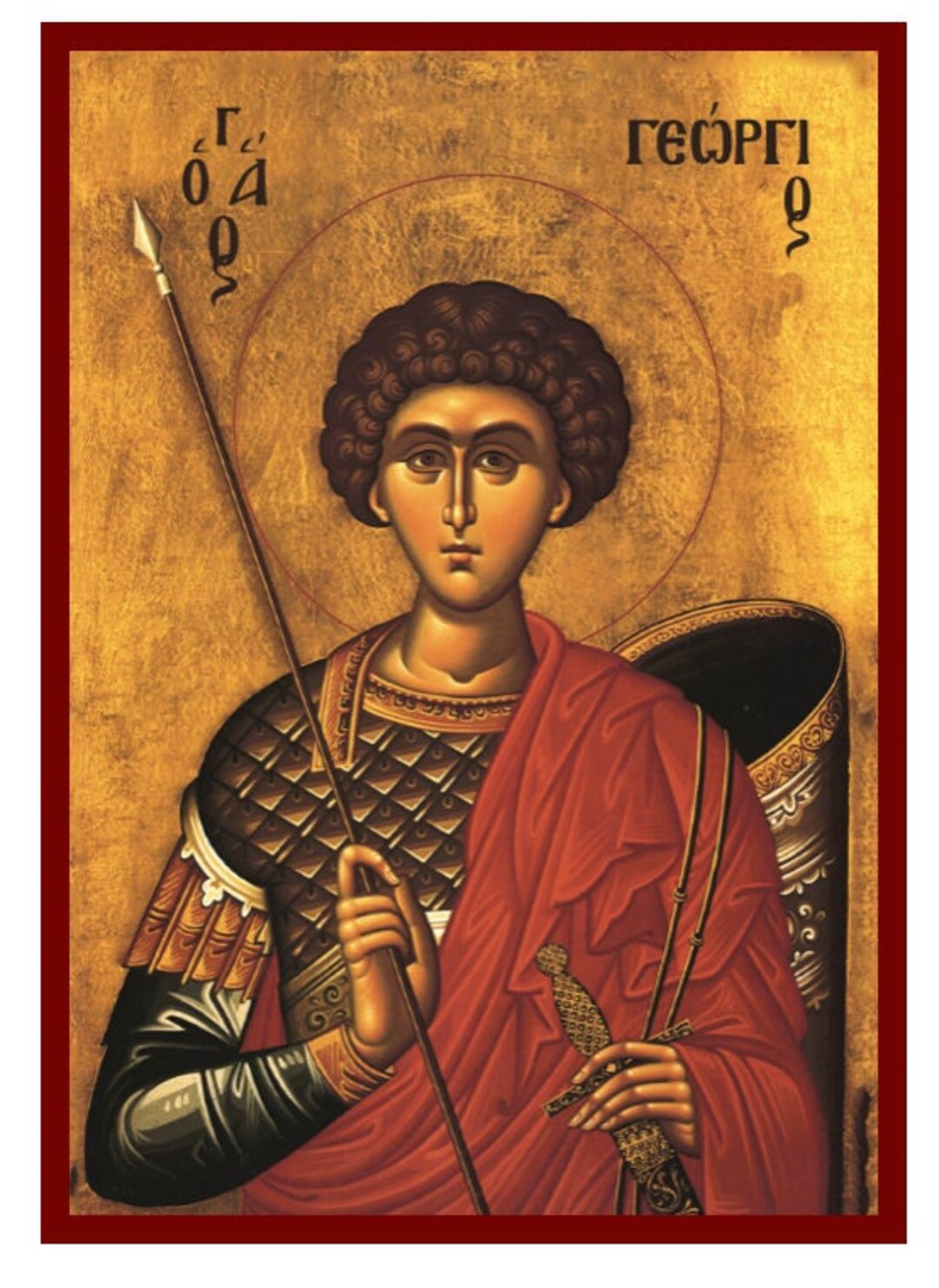 Saint George Patron Saint of Soldiers Greek Orthodox - Etsy