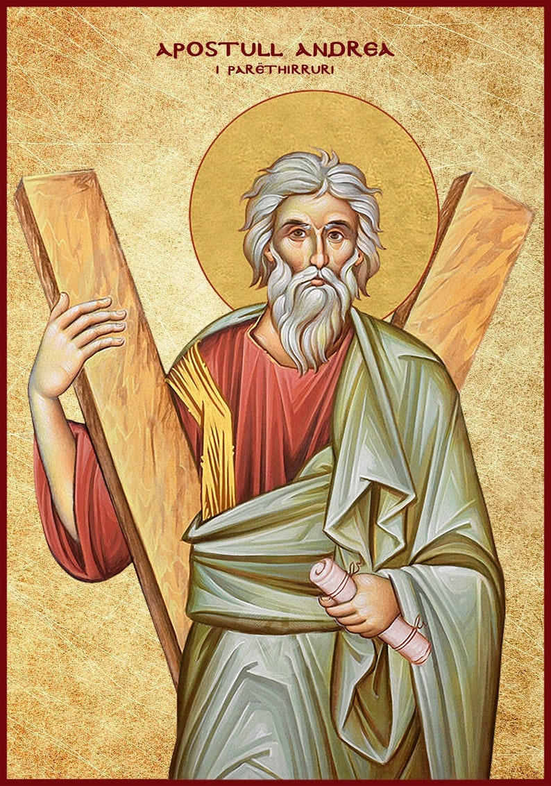 Heilige-Apostel-Andreas Byzantinische Ikone aus Holz - Etsy Österreich