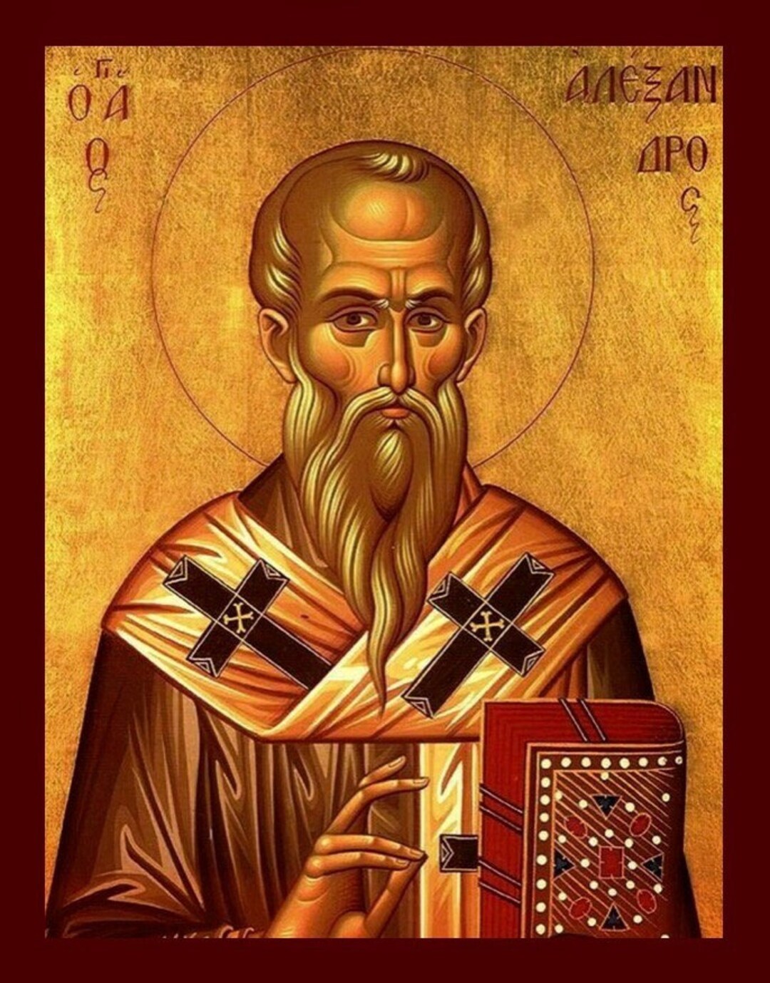 Saint Alexander- Greek Orthodox Catholic Christian Byzantine Wooden ...