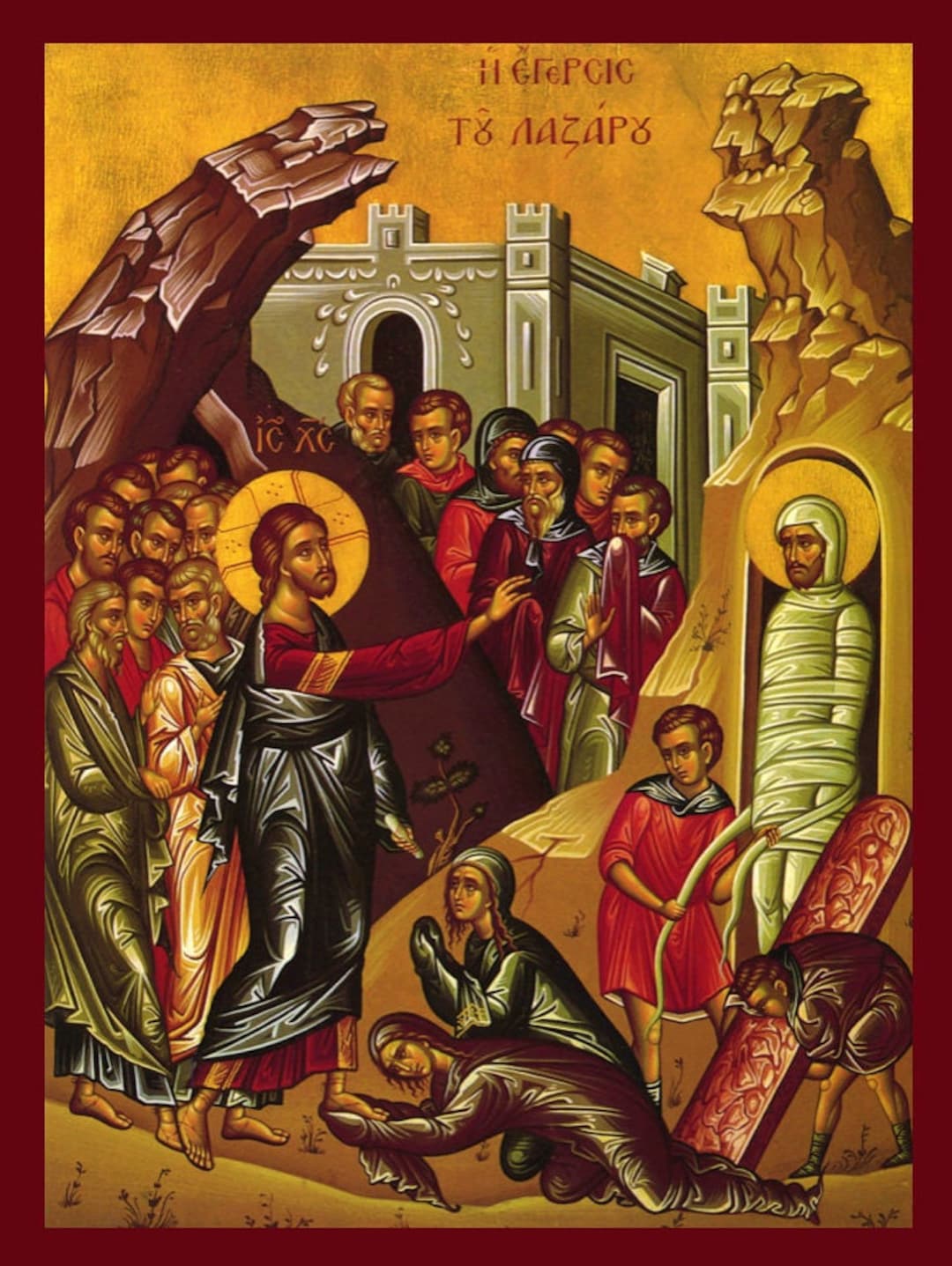 Raising of Lazarus- St Lazarus - Greek Orthodox Catholic Christian ...