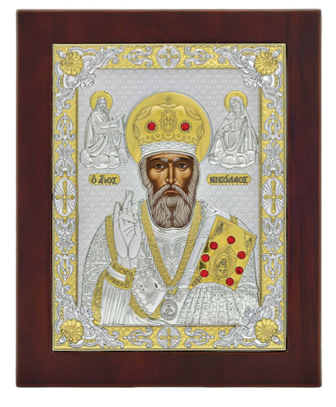 Saint Nicholas - Greek Orthodox Catholic Christian Byzantine-silver ...