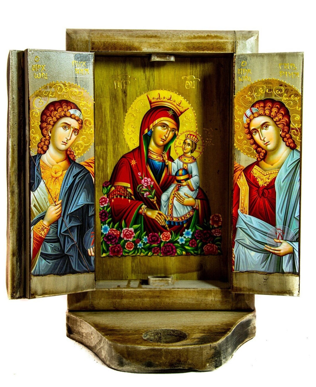 Blessed Virgin Mary With the Archangels Theotokos Greek Orthodox ...