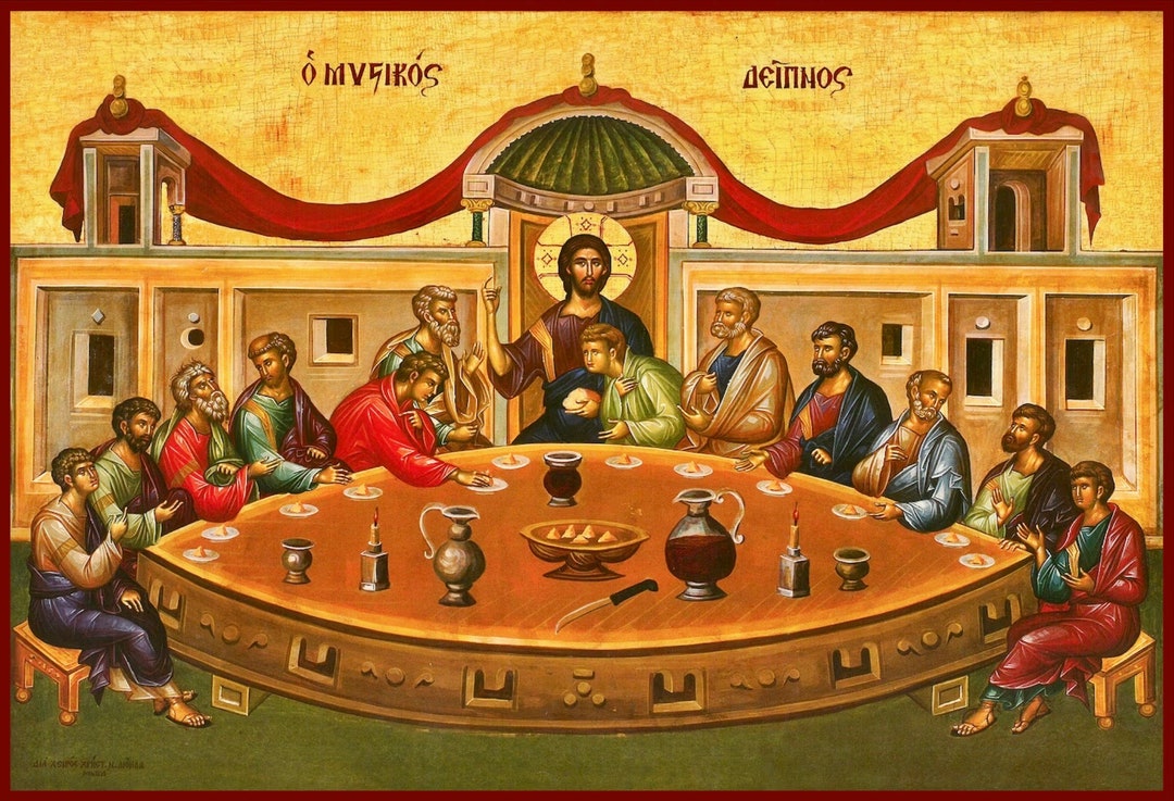 The Last Supper - Greek Orthodox Catholic Christian Byzantine Wooden ...