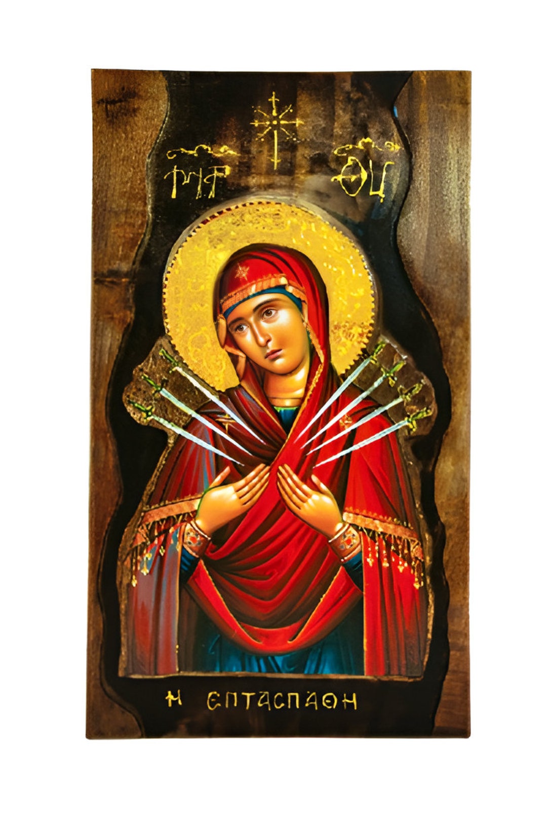 Virgin Mary of Sorrows- Seven Swords- Blessed Virgin Mary- Theotokos ...