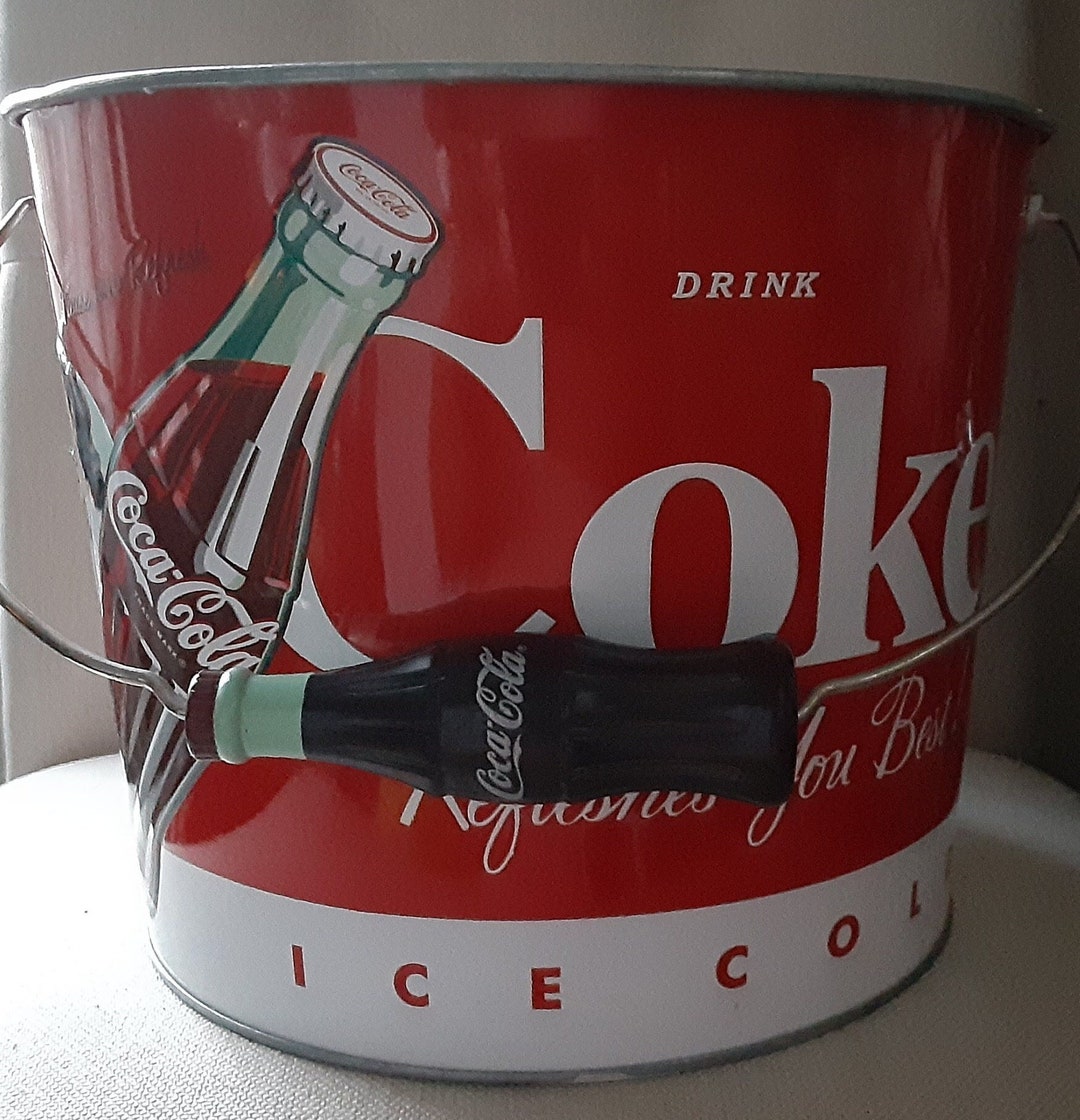 Coca Cola Coke Large Metal/tin Ice Bucket - Etsy