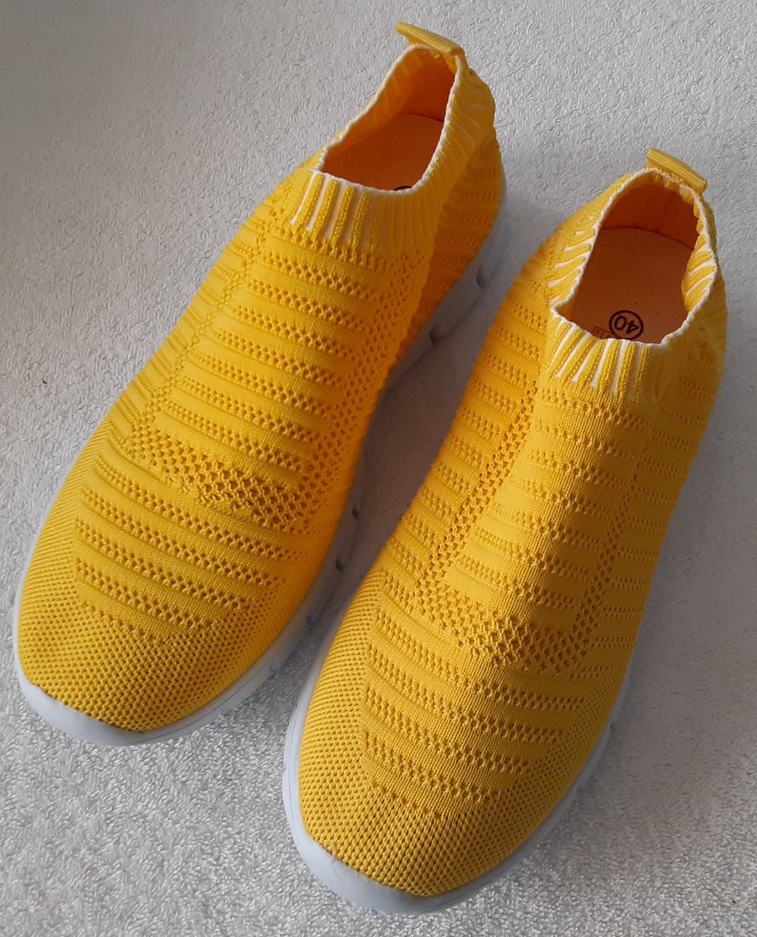 Mesh Yellow Slip on Shoes Sz9 40 Women - Etsy