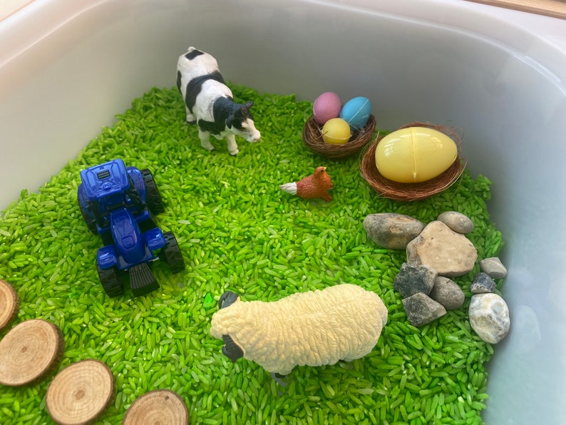 Large Farm Sensory Kit Tuff Tray Play Sensory Bin Loose Parts Play Kit ...