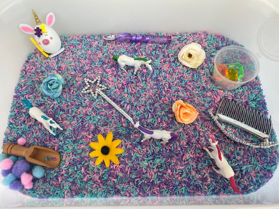 Large Unicorn Sensory Kit Tuff Tray Play Sensory Bin Loose Parts Play ...