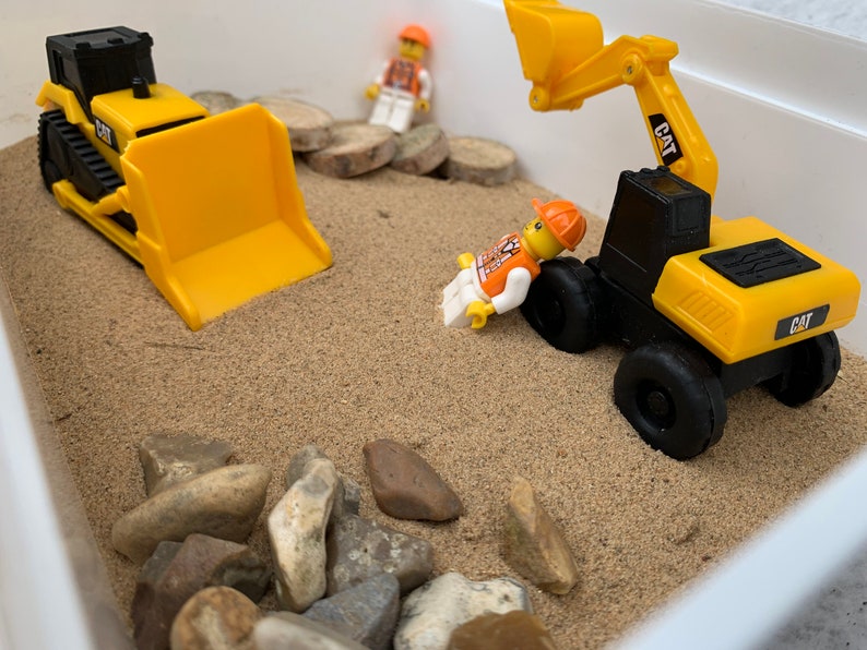 Construction Sensory Kit Tuff Tray Play Sensory Bin - Etsy