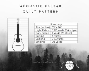 Guitar Quilt - Etsy