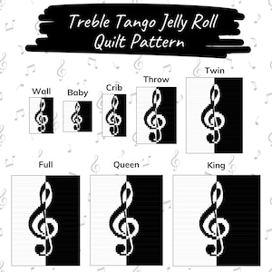 Treble Tango Jelly Roll Quilt Pattern - Etsy