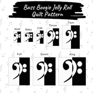 Bass Boogie Jelly Roll Quilt Pattern - Etsy