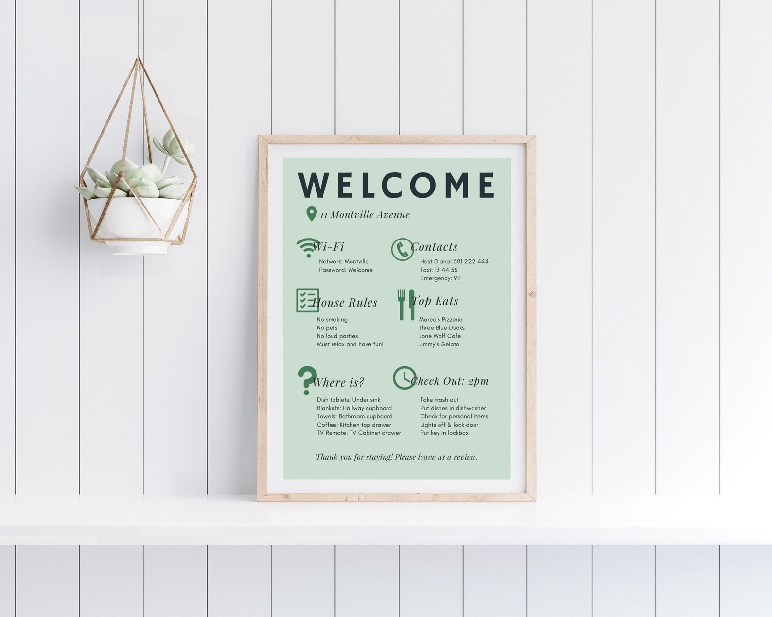 Airbnb Welcome Sign | Airbnb Template | Airbnb Signage | Airbnb Signs ...