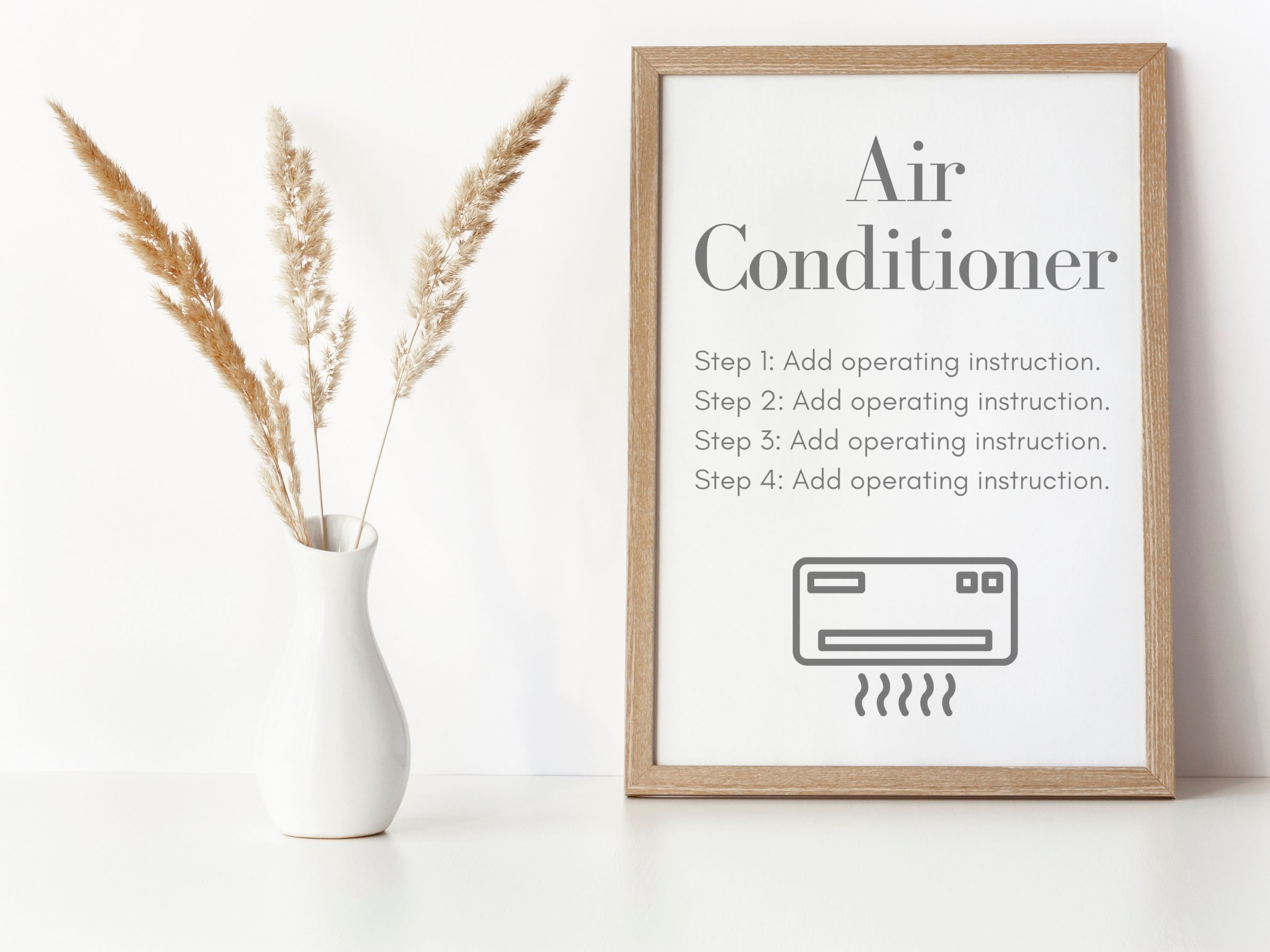 Airbnb Air Conditioner Sign | Airbnb Air Conditioner Instructions ...
