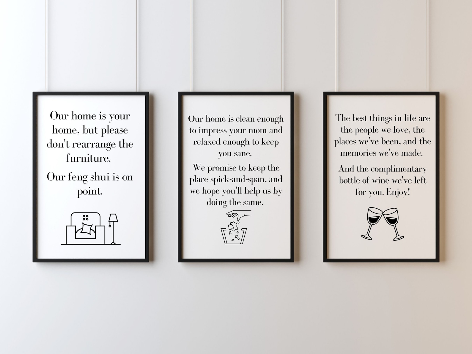 Airbnb Witty Signs Bundle of 6 | Funny Airbnb Signs | Sarcastic House ...